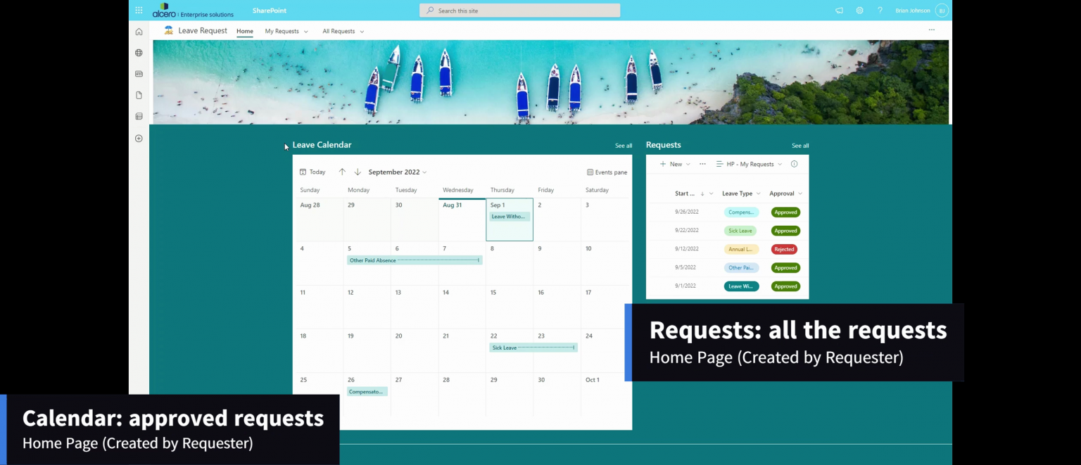 SharePoint Leave Request - Alcero
