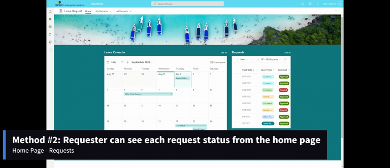 SharePoint Leave Request - Alcero